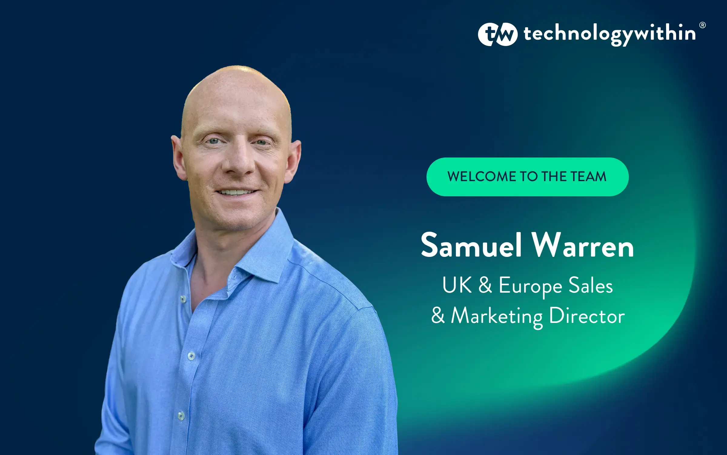 technologywithin announce Samuel Warren as Sales & Marketing Director | technologywithin